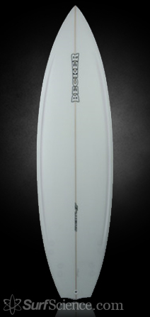 Becker Bat Tail Quad-Guter Surfboard Review at SurfScience.com